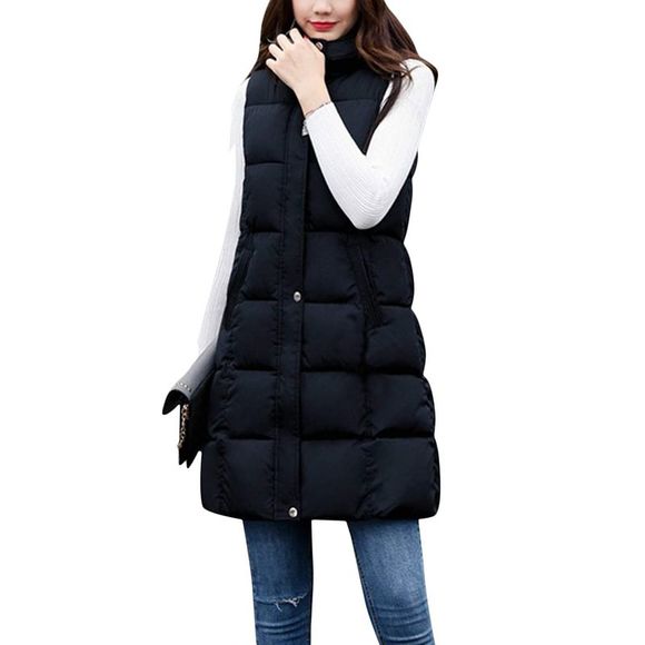 Tanming | Tops | Tanming Womens Long Puffer Vest Cotton Sleeveless ...